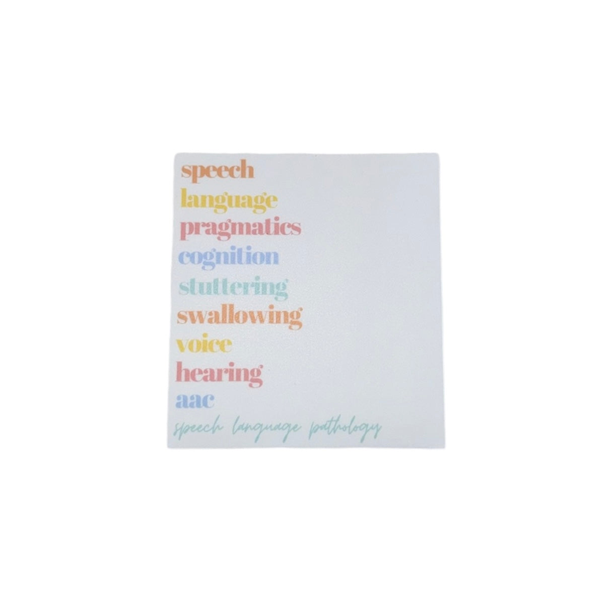 colorful SLP scope of practice sticker – beetheslp