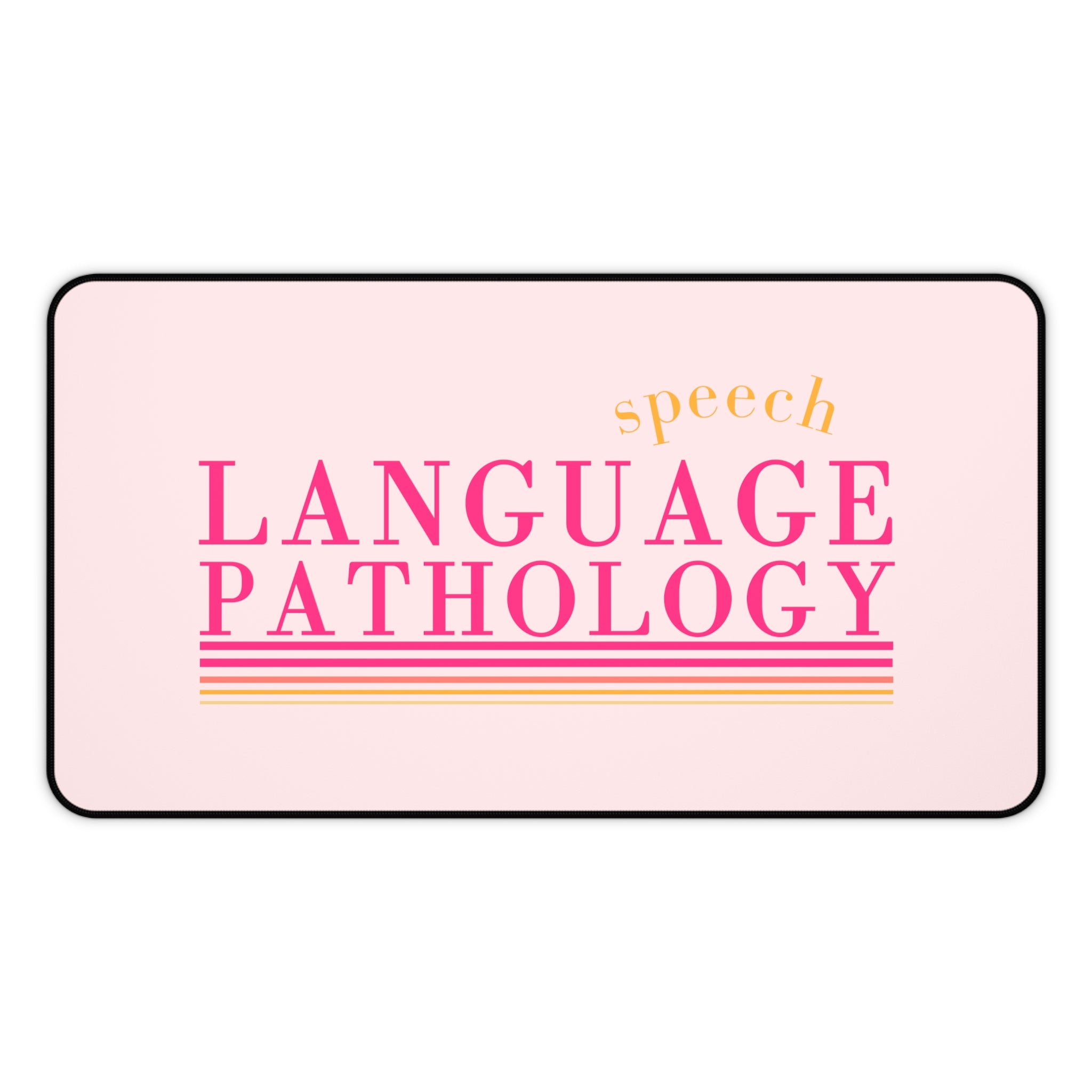 pink speech pathology lines desk mat – beetheslp